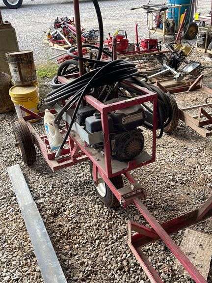ALLEN PUMP SPRAYER W/ HONDA ENGINE ON CART - EK Auctioneers LLC