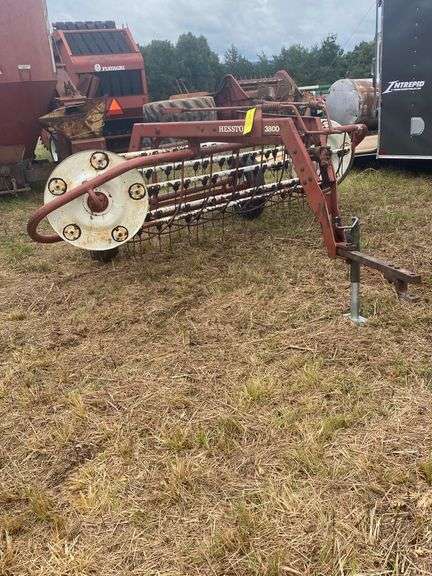 HESSTON 3800 SIDE DELIVERY HAY RAKE - EK Auctioneers LLC