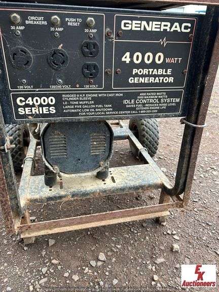 GENERAC 4000 WATT GENERATOR - EK Auctioneers LLC