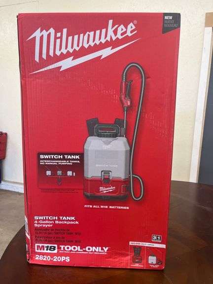 MILWAUKEE BATTERY POWERED BACKPACK SPRAYER - EK Auctioneers LLC