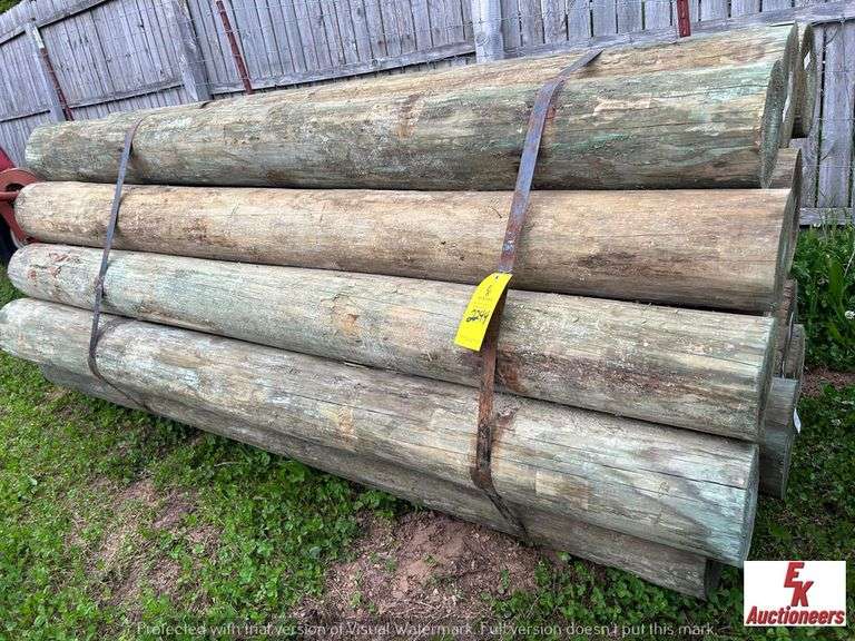8"X8' PRESSURE TREATED POSTS--APPROX 20 IN BUNDLE - EK Auctioneers LLC