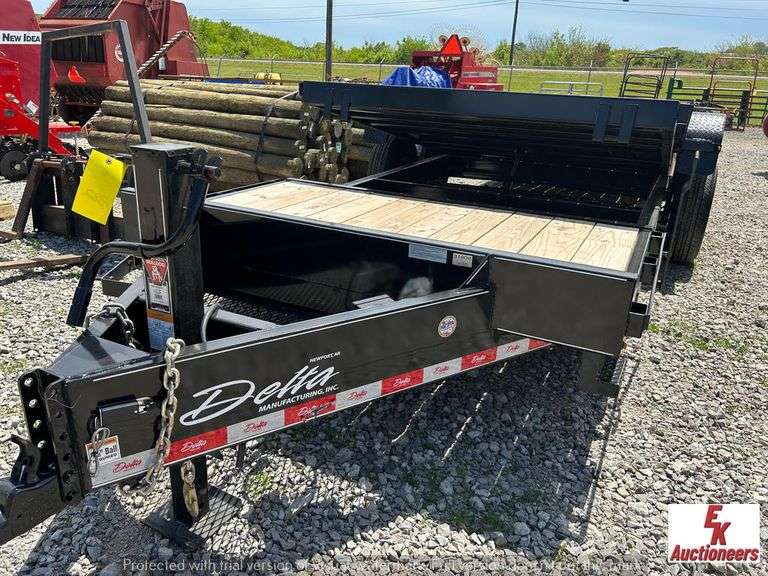 UNUSED 2023 DELTA 27TB BUMP TILT UTILITY TRAILER-BLACK - EK Auctioneers LLC