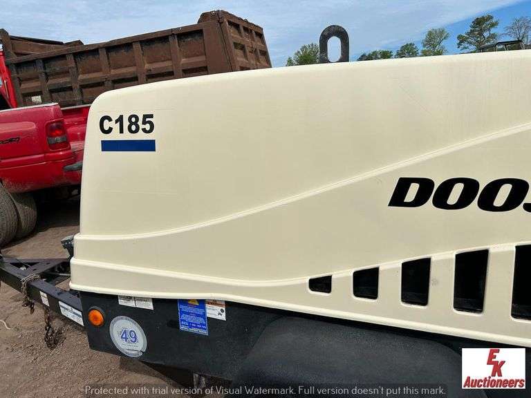 2014 DOOSAN C185 TOWABLE AIR COMPRESSOR - EK Auctioneers LLC