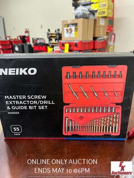 NEIKO MASTER SCREW EXTRACTOR/DRILL & GUIDE BIT SET - EK Auctioneers LLC