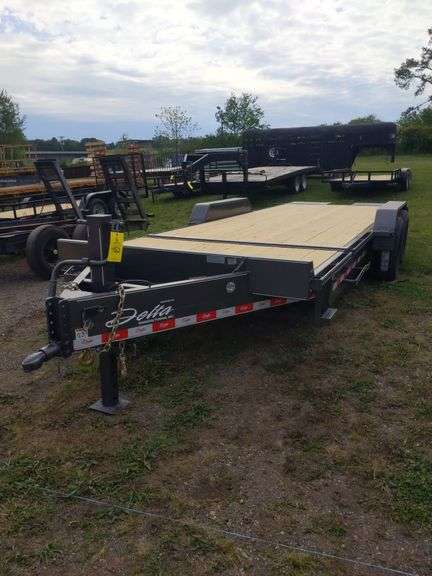 UNUSED 2023 DELTA 27TB BUMP TILT UTILITY TRAILER-STORM GREY - EK ...