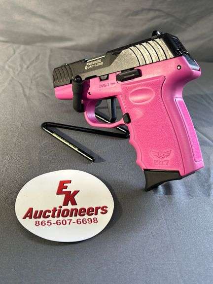 UNUSED NIB SCCY MODEL DVG-1CBPK ROEBUCK QUAD-LOCK 9MM PISTOL-FUCHSIA ...