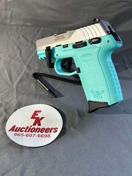 UNUSED NIB SCCY MODEL CPX-1TTSBG3 ROEBUCK QUAD-LOCK 9MM PISTOL-TEAL ...