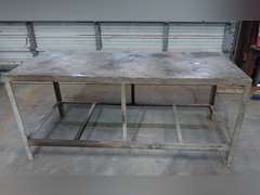 Heavy-Duty Steel Work Table, (80"L x 36"W x 35" T) - ELCO Auctions