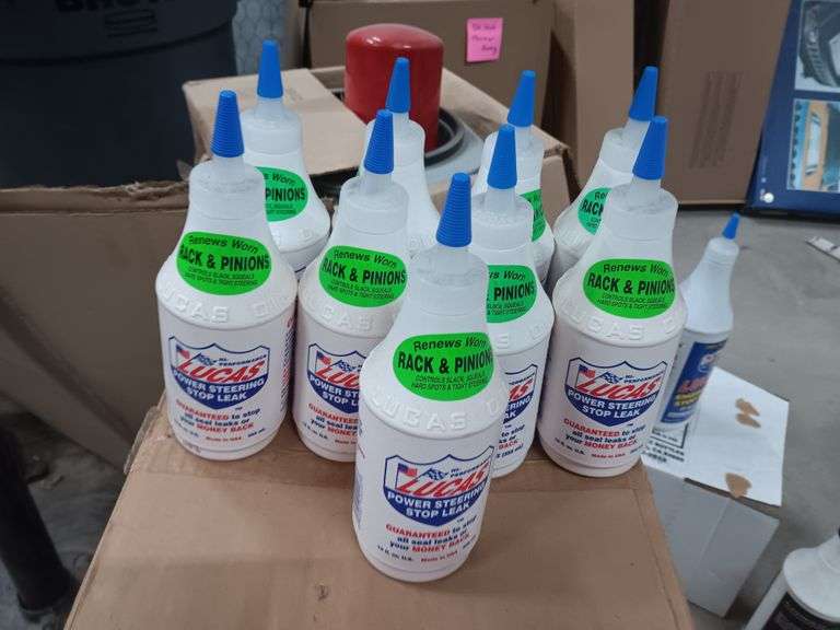 9) 12oz Bottles of Lucas Power Steering Stop Leak, 9 times the money ...