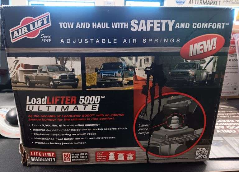 Air Lift Load Lifter 5000 Ultimate Adjustable Air Springs, New In Box ...