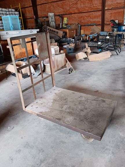 Metal Warehouse Cart 48"Lx32"W - ELCO Auctions