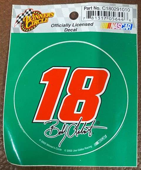 Set of Bobby Labonte #18 Decal & Magnets w/ (2) NASCAR Collector Pins ...