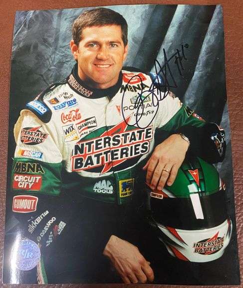 Autographed 8x10 Photo of NASCAR Bobby Labonte #18 & 8x10 Photo of ...