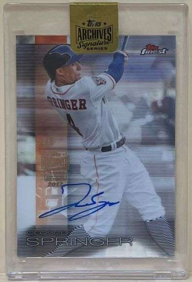 2017 Topps Archives, Autographed George Springer #4 Houston Astros ...