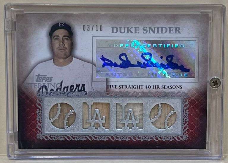2009 Topps Sterling, Autographed Duke Snider #4 Los Angeles Dodgers ...