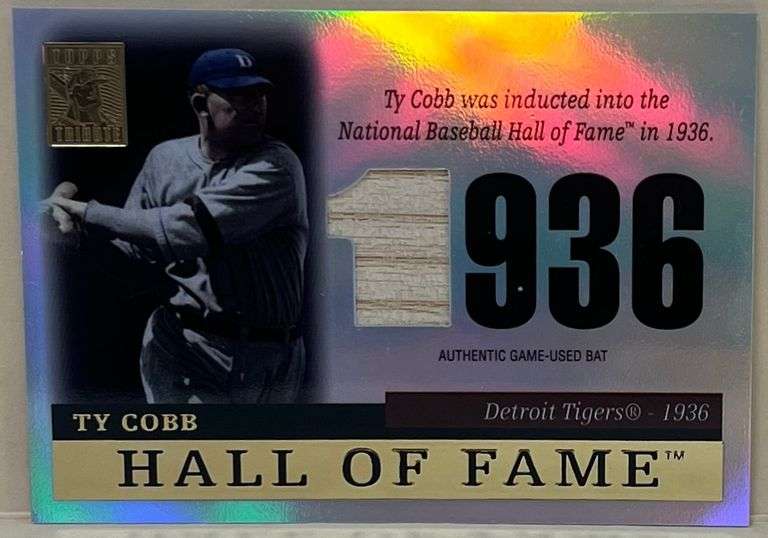 2004 Topps, Ty Cobb Detroit Tigers 1936 Hall Of Fame Patch Card, TR-TCB ...