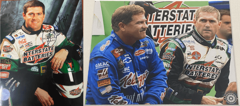 Autographed 8x10 Photo of NASCAR Bobby Labonte #18 & 8x10 Photo of ...