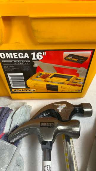 Omega 16” Yellow Toolbox with Tools - Estate Rescue Queens