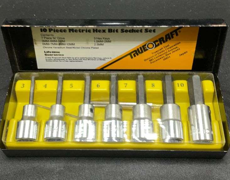 New True Craft 10pc Metric 3/8” Drive Hex Bit Socket Set & New 7pc 1/4 ...