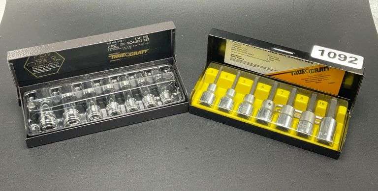 New True Craft 7pc 1/4” Deep Wall Socket Set No. 6207 & True Craft 10 ...
