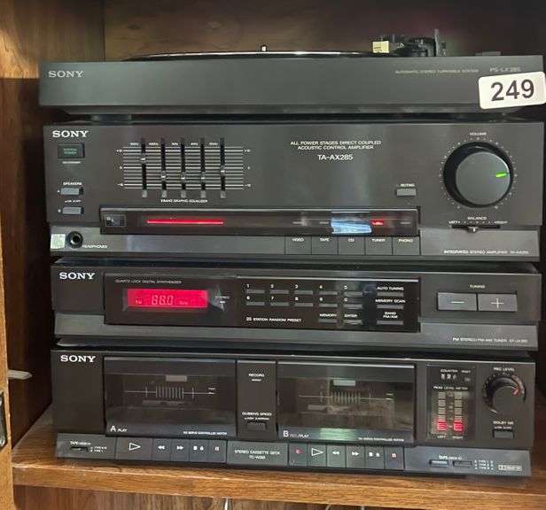 249 Sony Automatic stereo turntable system, Sony integrated stereo ...