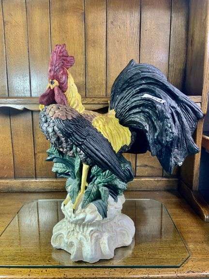 19” x 15” Large Rooster Statue - Estate Rescue Queens