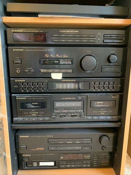 Pioneer Stereo Cabinet with Stereo Systems and Two Speakers - Estate ...
