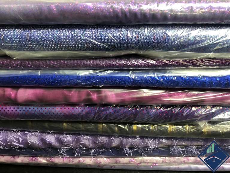 (10) Bolts of Fabric, (Metallics, Polyester, Satins & More) - Estate ...