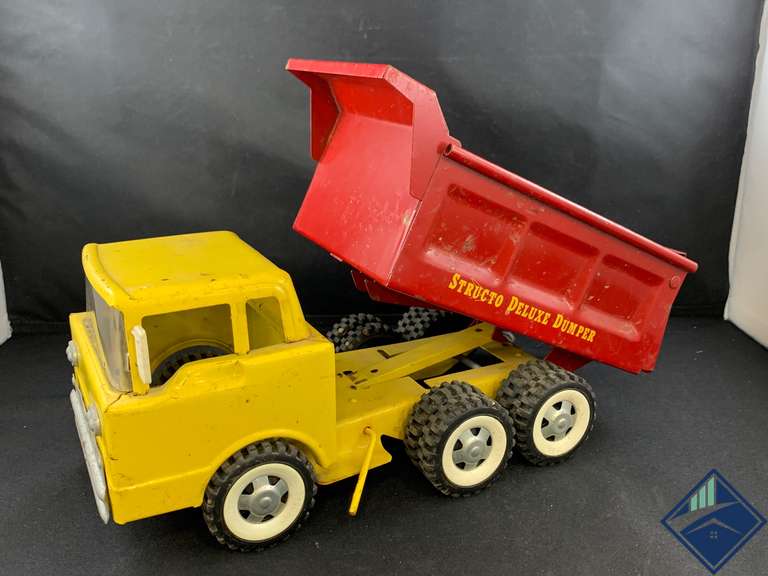 Vintage Structo Red/Yellow Deluxe Dumper Truck Steel - Estate Details