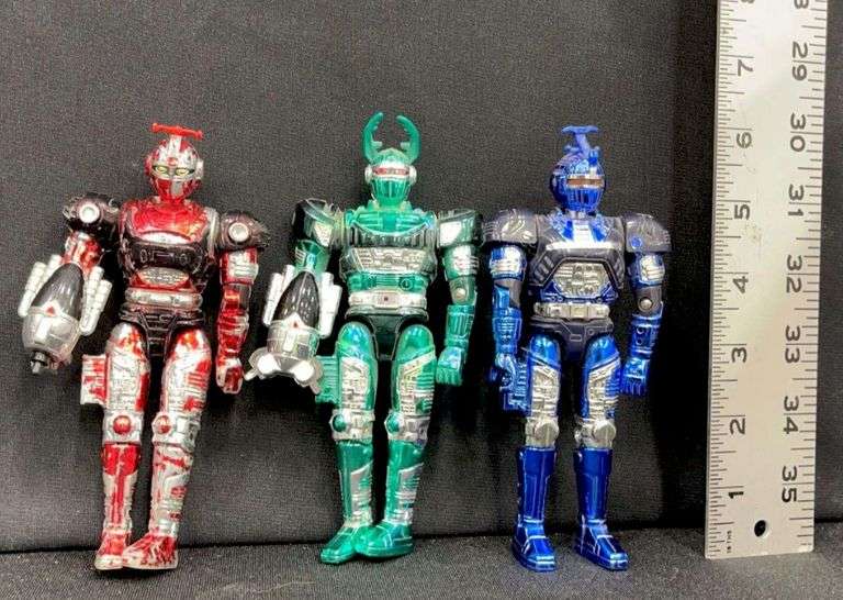 (3) Juukou B-Fighter, G-Stag, and Reddle Action Figures - Estate Details