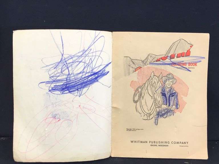 1952 Vintage Gene Autry Coloring Book - Estate Details