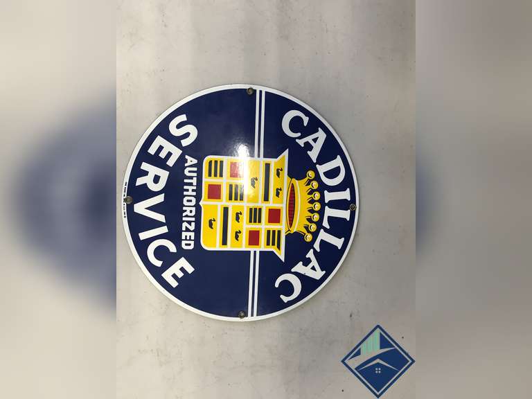 Metal Cadillac Sign - Estate Details