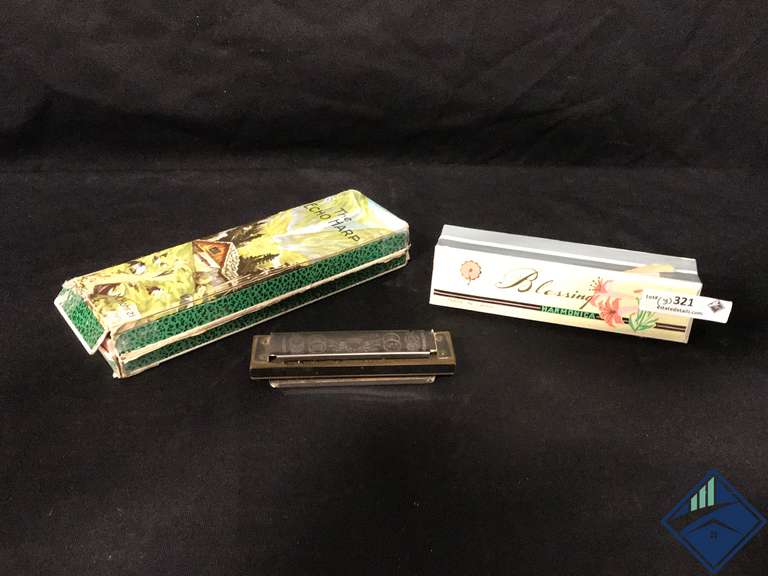 (3) Vintage Harmonica's (M. Hohner The Echo Harp 2 Sided, 1950's ...