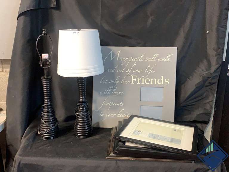 (7) Lamps (One Missing Shade) and Frames - Estate Details