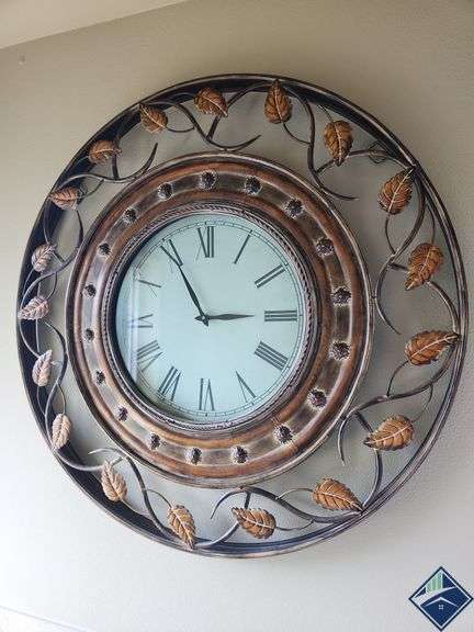 Rustic Orange Leafy Clock - Estate Details