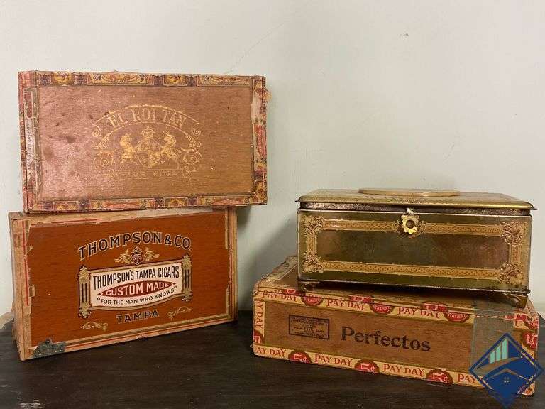 Cigar Box & Tin Jewelry Box - Estate Details