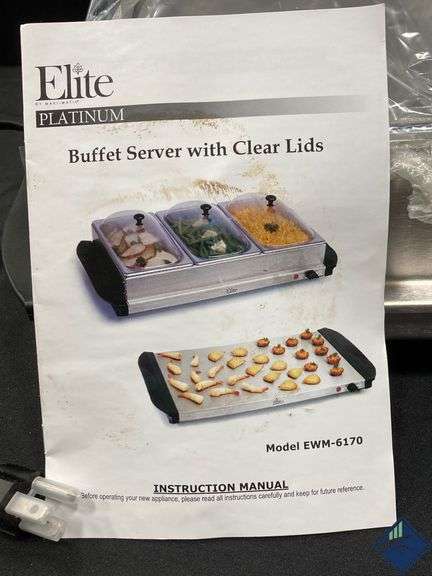 Elite Platinum Buffet Serving with Warming Tray - Estate Details