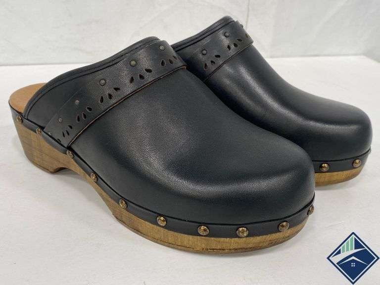 Eric Michael Rochelle Clog Black Leather Size EU 37 - Estate Details