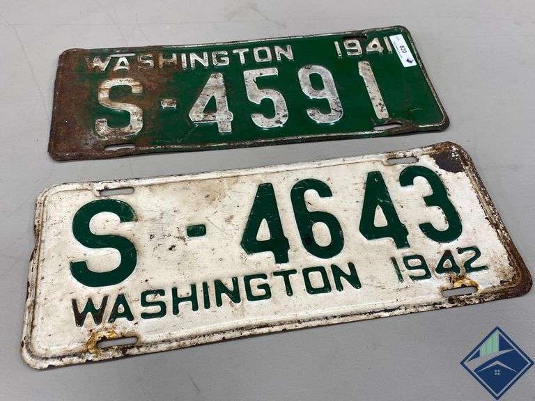 State of Washington Classic License Plates - Estate Details