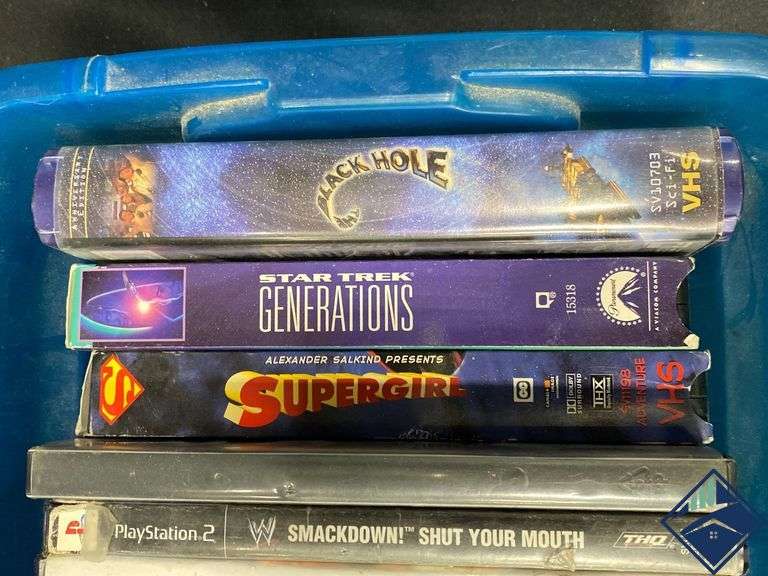 Assortment of VHS, DVDs, & Videogames - Estate Details