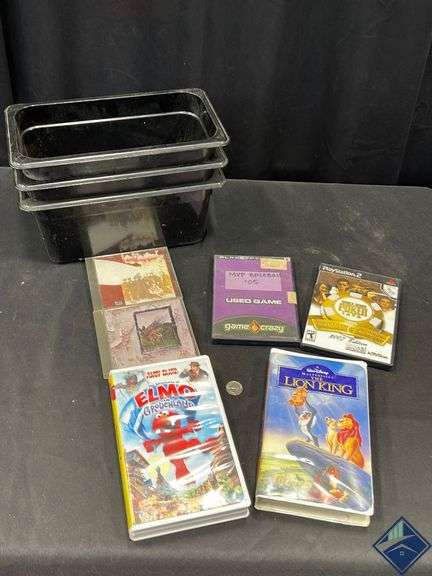 Playstation Games, CDs & VHSs in Fridge Container - Estate Details