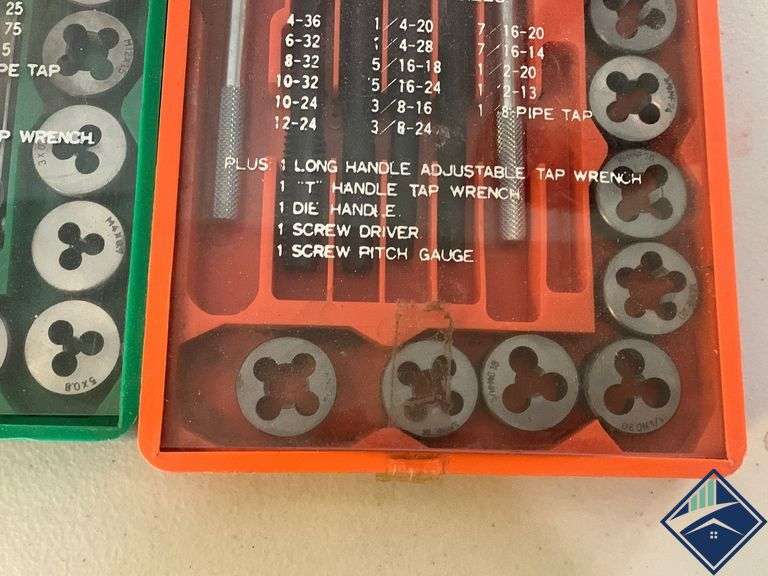 40 Piece Metric Tap and Die Set & 40 Piece NC, NF, NPT Tap and Die Set ...