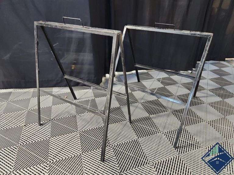 (2) Double Sided Steel A Frame Sign Holders - Estate Details