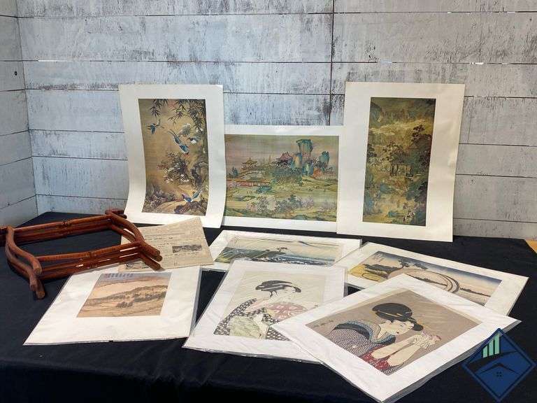 Japanese Ink Block Prints, Pot Stand - Estate Details