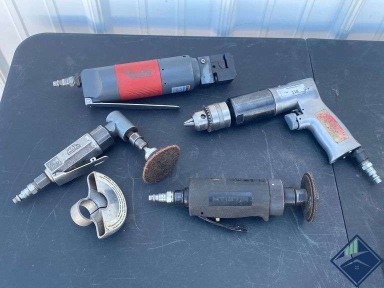 2 Air Grinder Tools, Air Drill, Crimping Tool - Estate Details