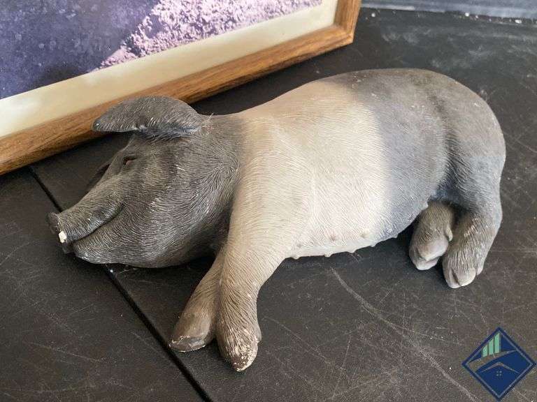 "Daddy's Hoggin' the tub again" Wall Art & Sandicast Pig Figure ...