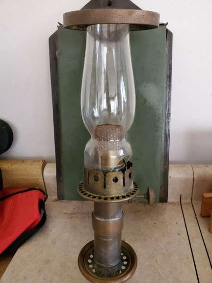 Antique Wall Mounted Oil Lamp (Globe Broken) - Estate Sales RVA