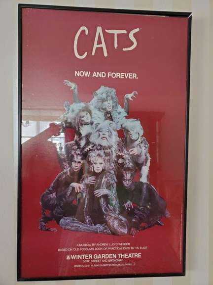 Original Framed Broadway Poster - "Cats" at Wintergarden Theatre ...
