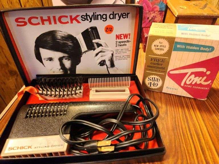 Vintage Schick Styling Dryer and Toni Home Perm kit - Estate Sales RVA