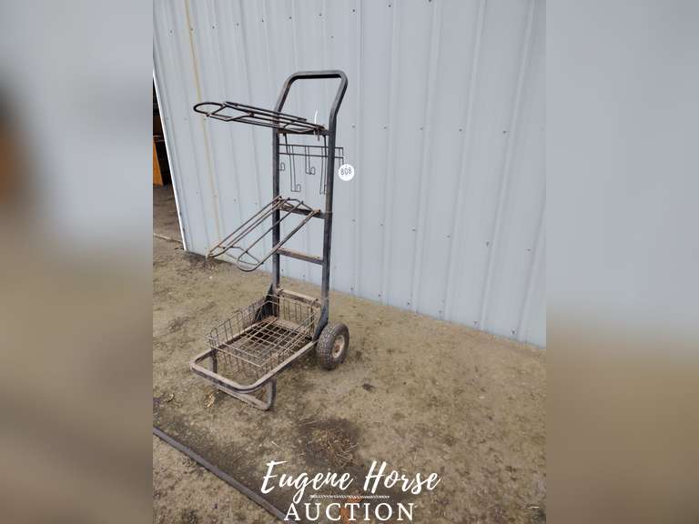 808 - Rolling Metal Tack Caddy - Eugene Horse Auction